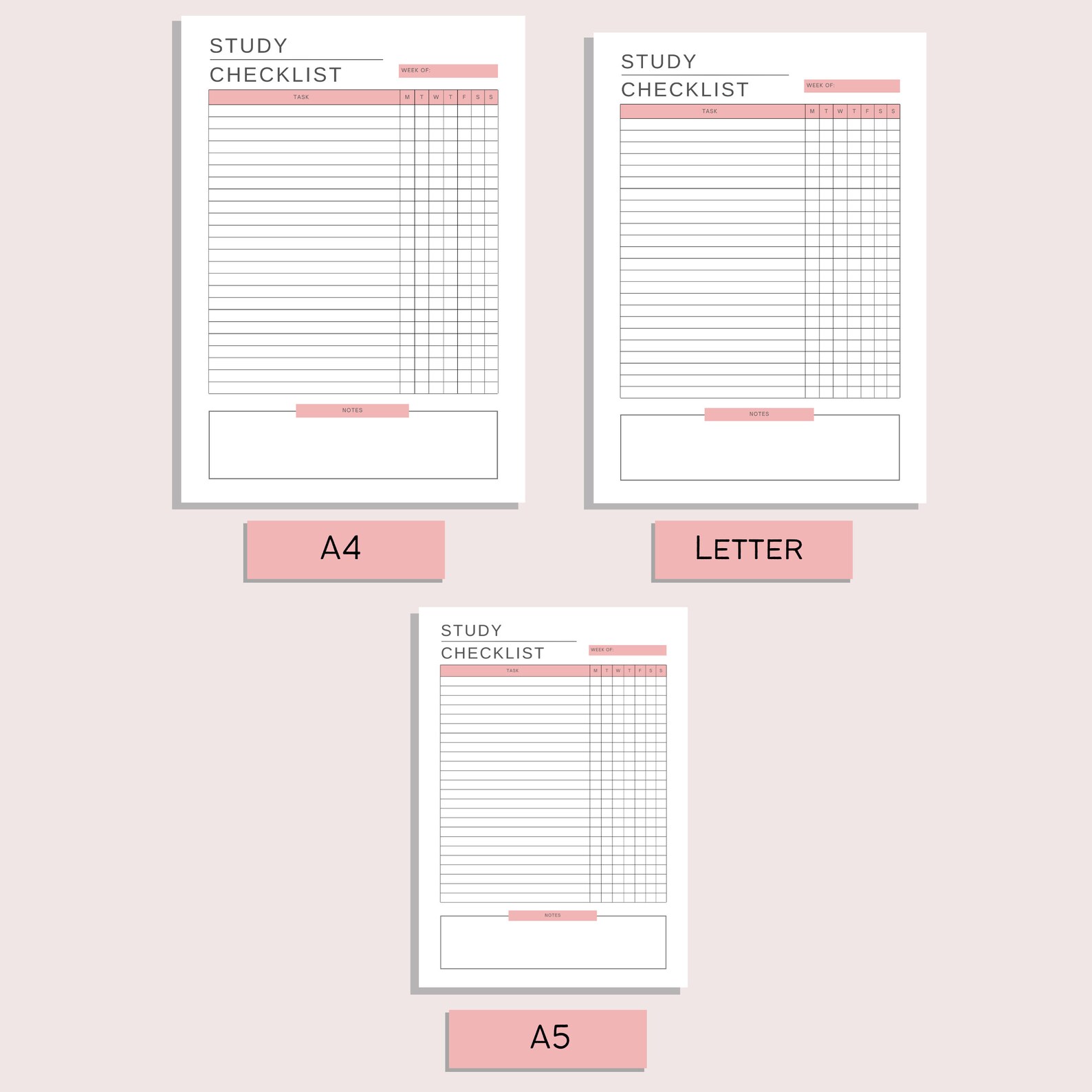 Study Checklist | Printable Revision List | Daily Study Chart | Home ...