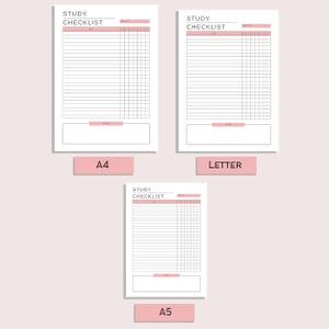 Study Checklist | Printable Revision List | Daily Study Chart | Home ...