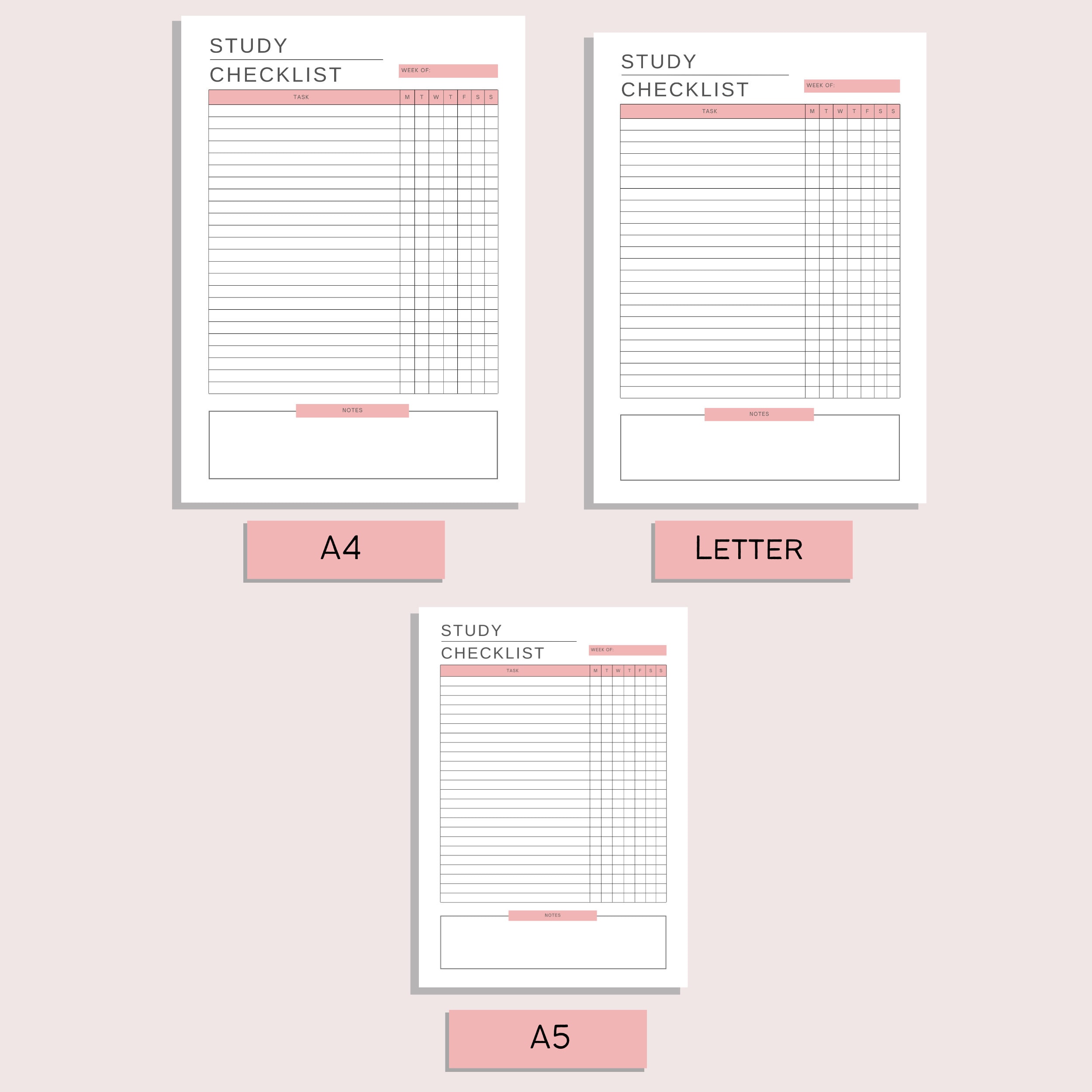 Study Checklist | Printable Revision List | Daily Study Chart | Home ...