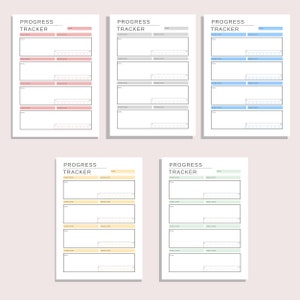 Progress Tracker | Printable Habit Planner | Fitness Tracker | Monthly ...