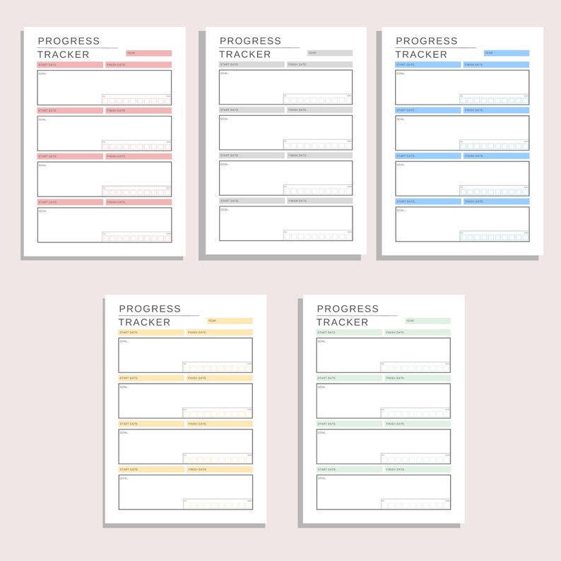 Progress Tracker | Printable Habit Planner | Fitness Tracker | Monthly ...