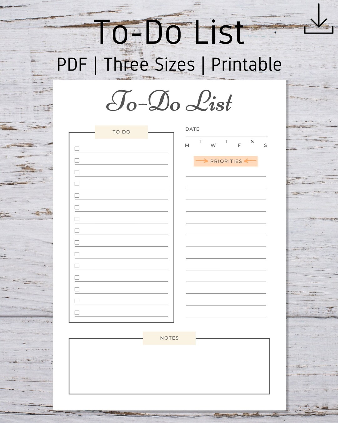 To Do List, Daily Task Log, Checklist, Productivity Planner, Activity ...