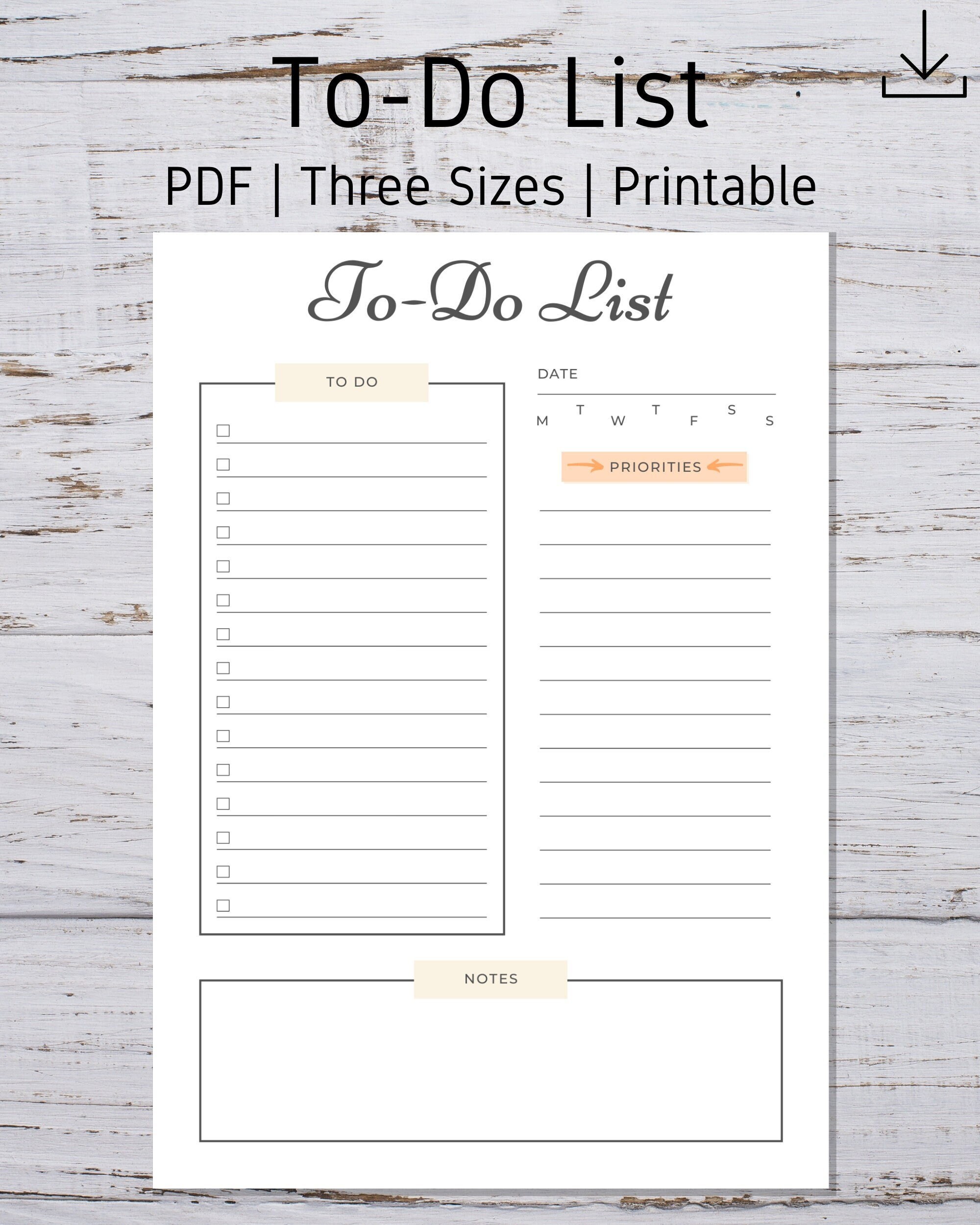 To Do List, Daily Task Log, Checklist, Productivity Planner, Activity ...