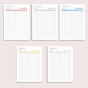 Prayer List Sheet | Printable Faith Planner | Prayer Journal ...
