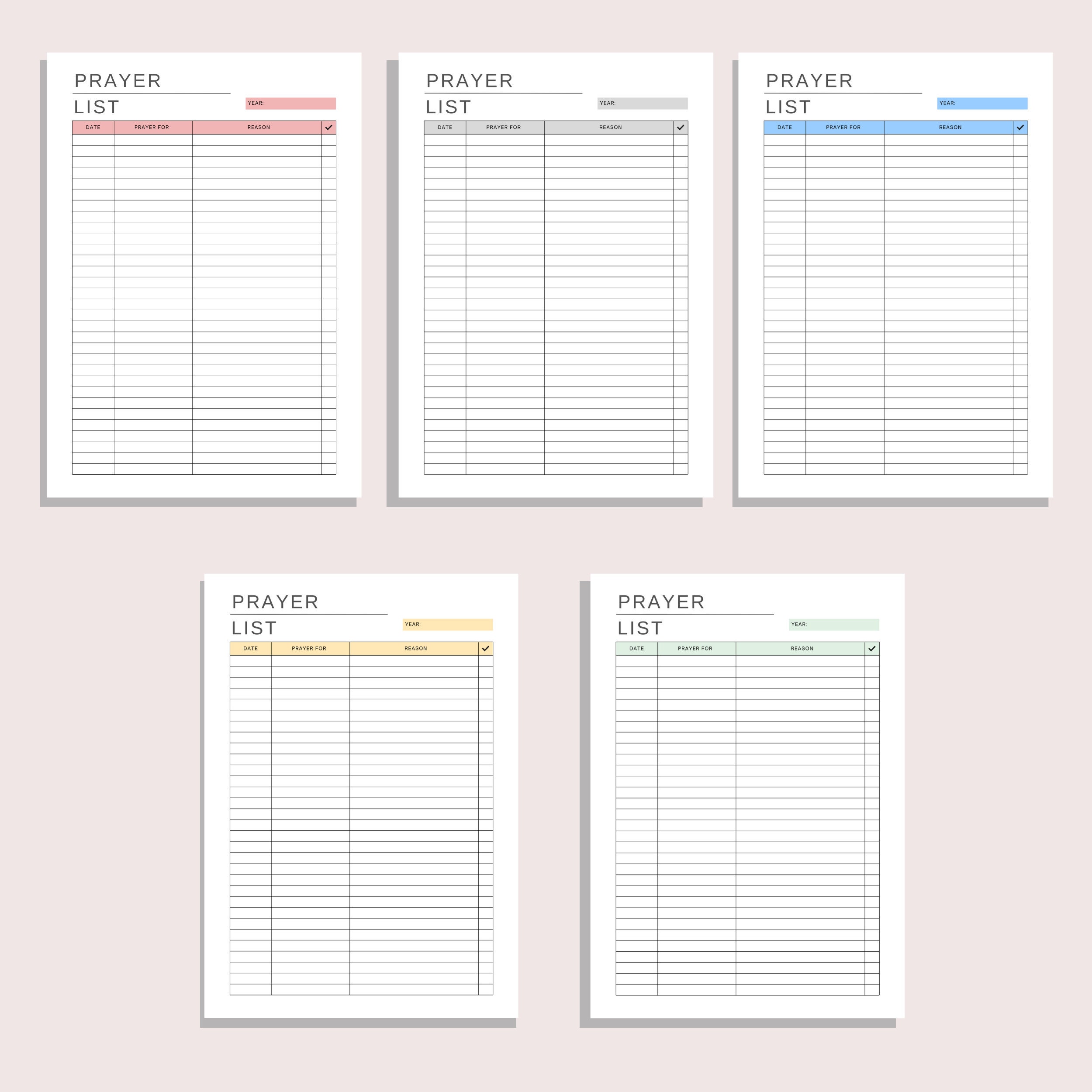 Prayer List Sheet | Printable Faith Planner | Prayer Journal ...