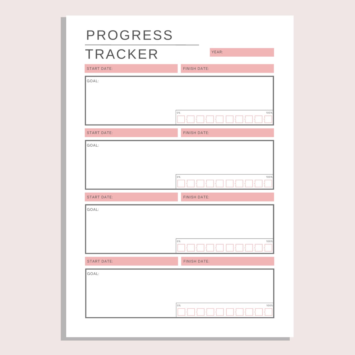 Progress Tracker | Printable Habit Planner | Fitness Tracker | Monthly ...