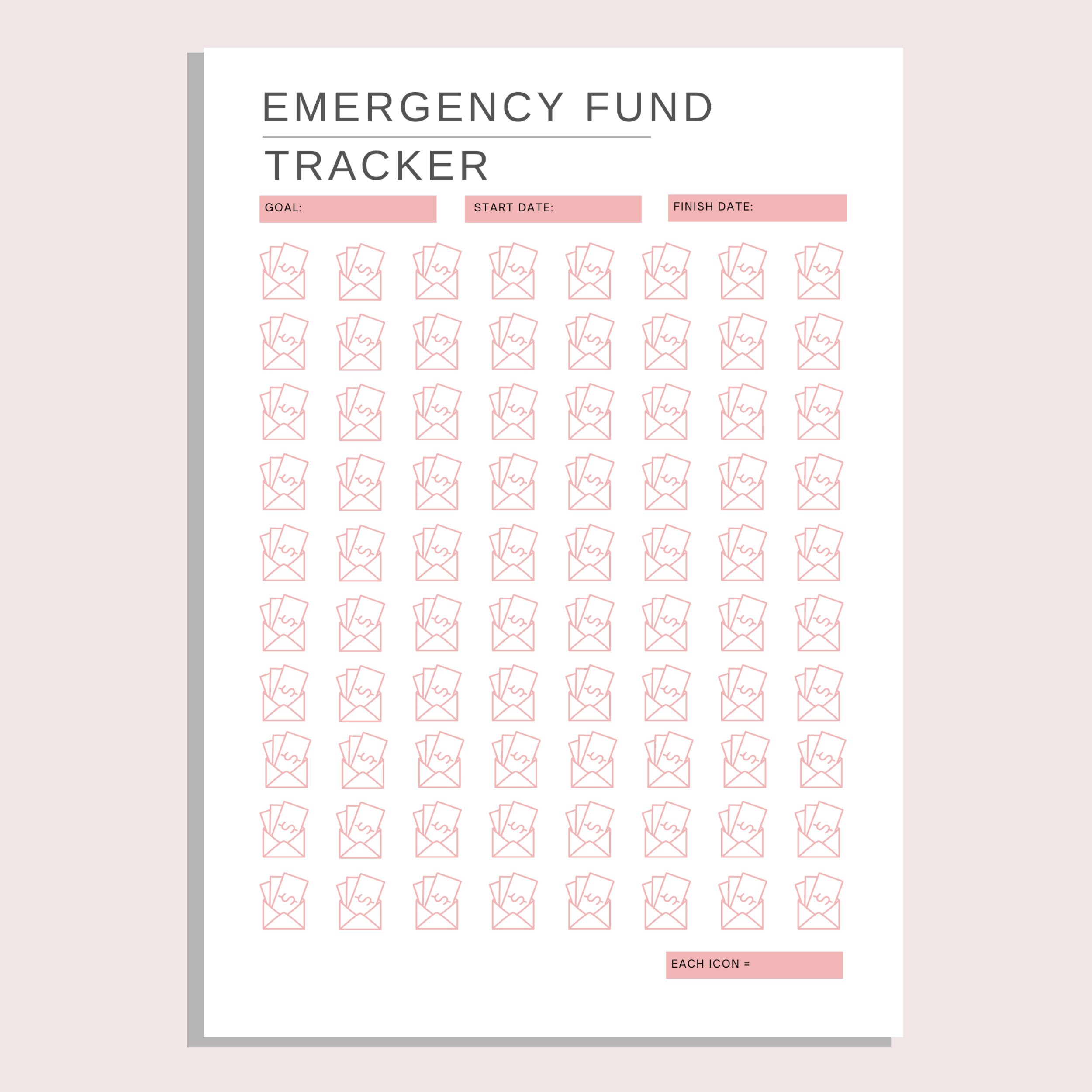 Emergency Fund Tracker | Printable Saving Challenge | Savings Jar ...