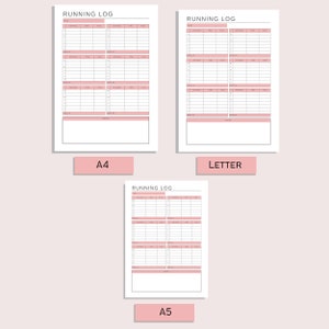 Weekly Running Log Printable | Health and Fitness Journal | Running ...