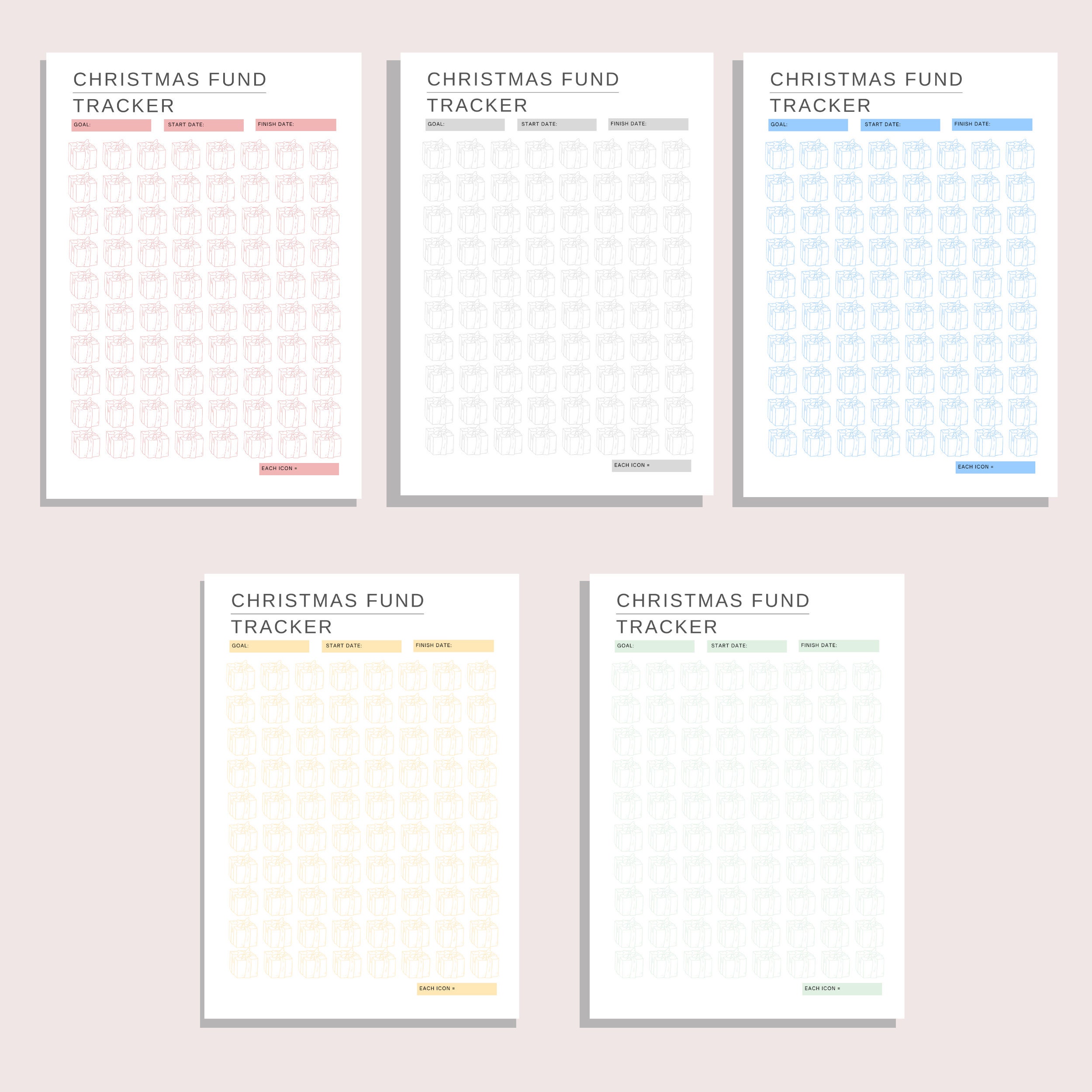 Christmas Fund Tracker | Printable Saving Challenge | Savings Jar ...