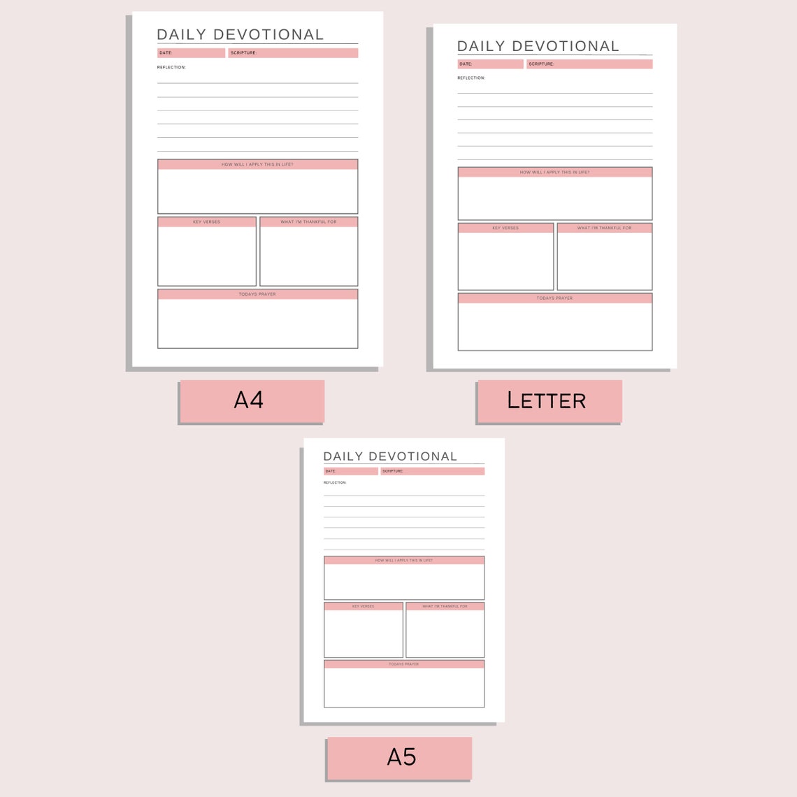 Daily Devotional | Printable Scripture Study | Faith Journal | Daily ...