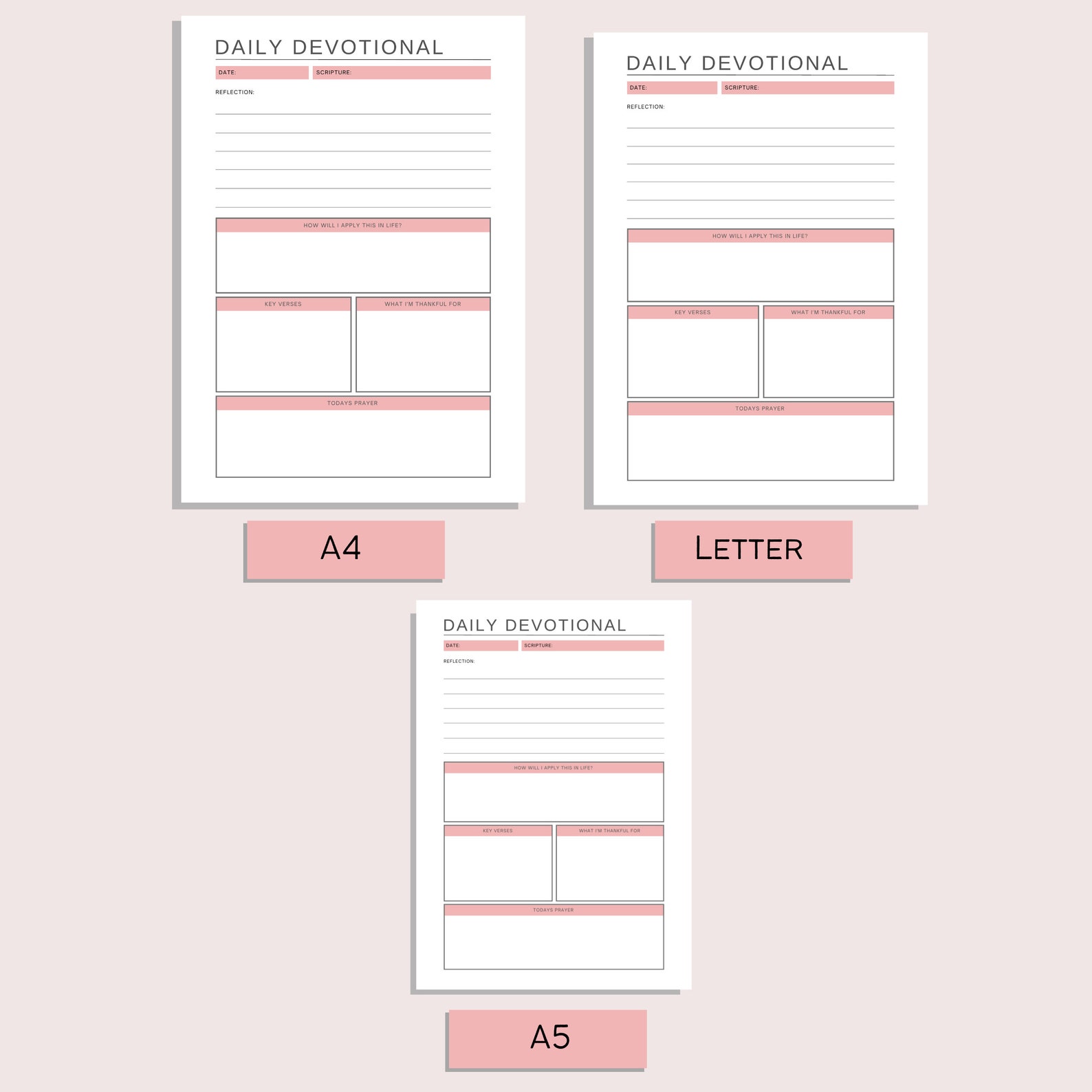 Daily Devotional | Printable Scripture Study | Faith Journal | Daily ...