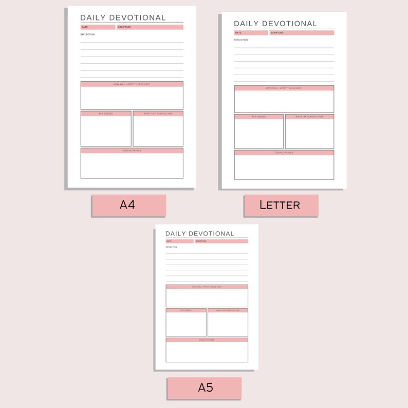 Daily Devotional | Printable Scripture Study | Faith Journal | Daily ...