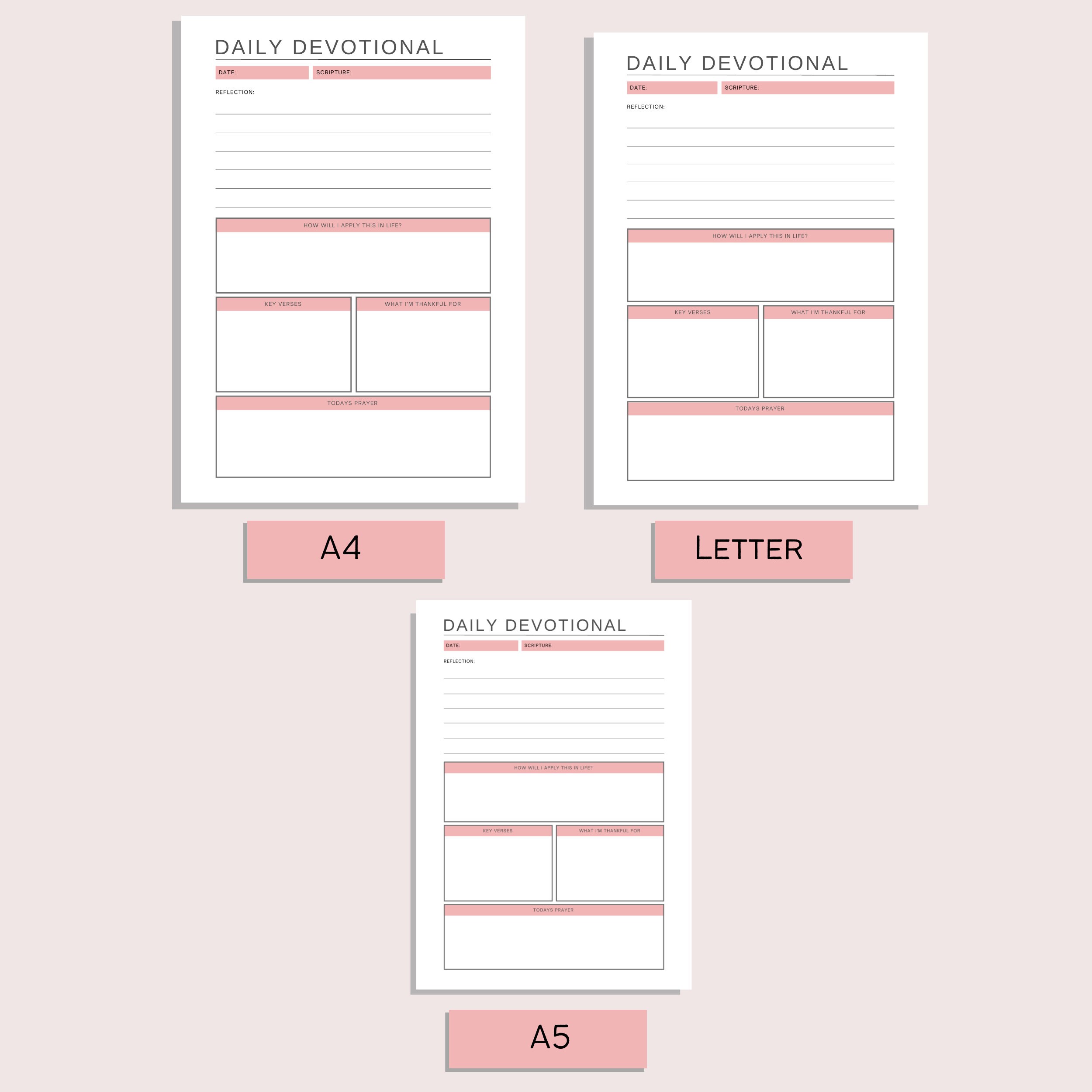 Daily Devotional | Printable Scripture Study | Faith Journal | Daily ...