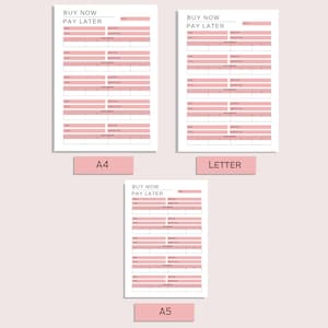 Buy Now Pay Later Tracker | Afterpay Finance Planner | Budget Planner ...