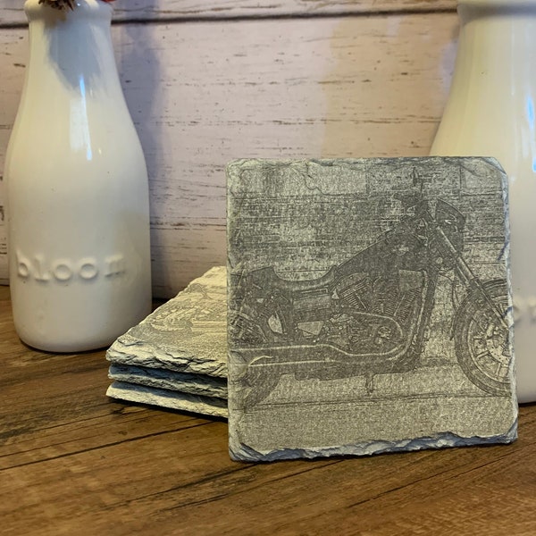 Motorcycle Coasters Svg - Etsy