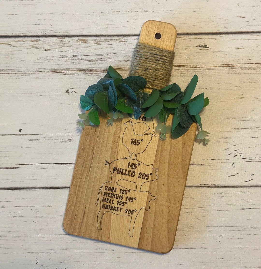 Laser Engraved Cooking Temperature Chart: Kitchen Decor Sign - Etsy