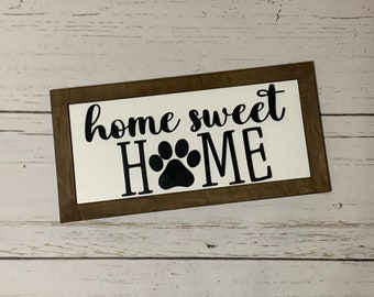 Home Sweet Home Front Porch Sign Porch Decor Paw Print - Etsy