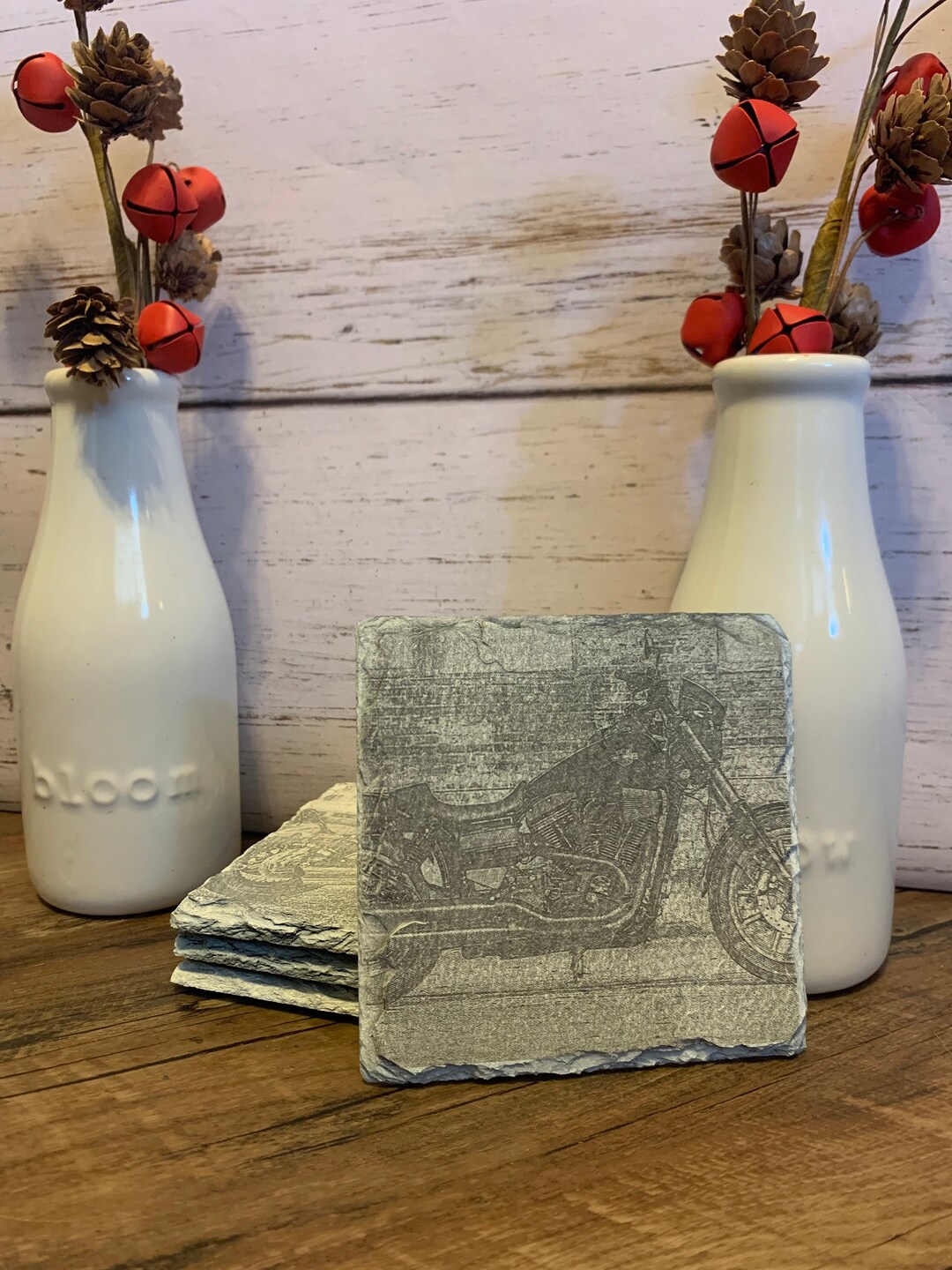 Motorcycle Coasters, Slate Coasters, Gifts for Home, Motorcyclist ...