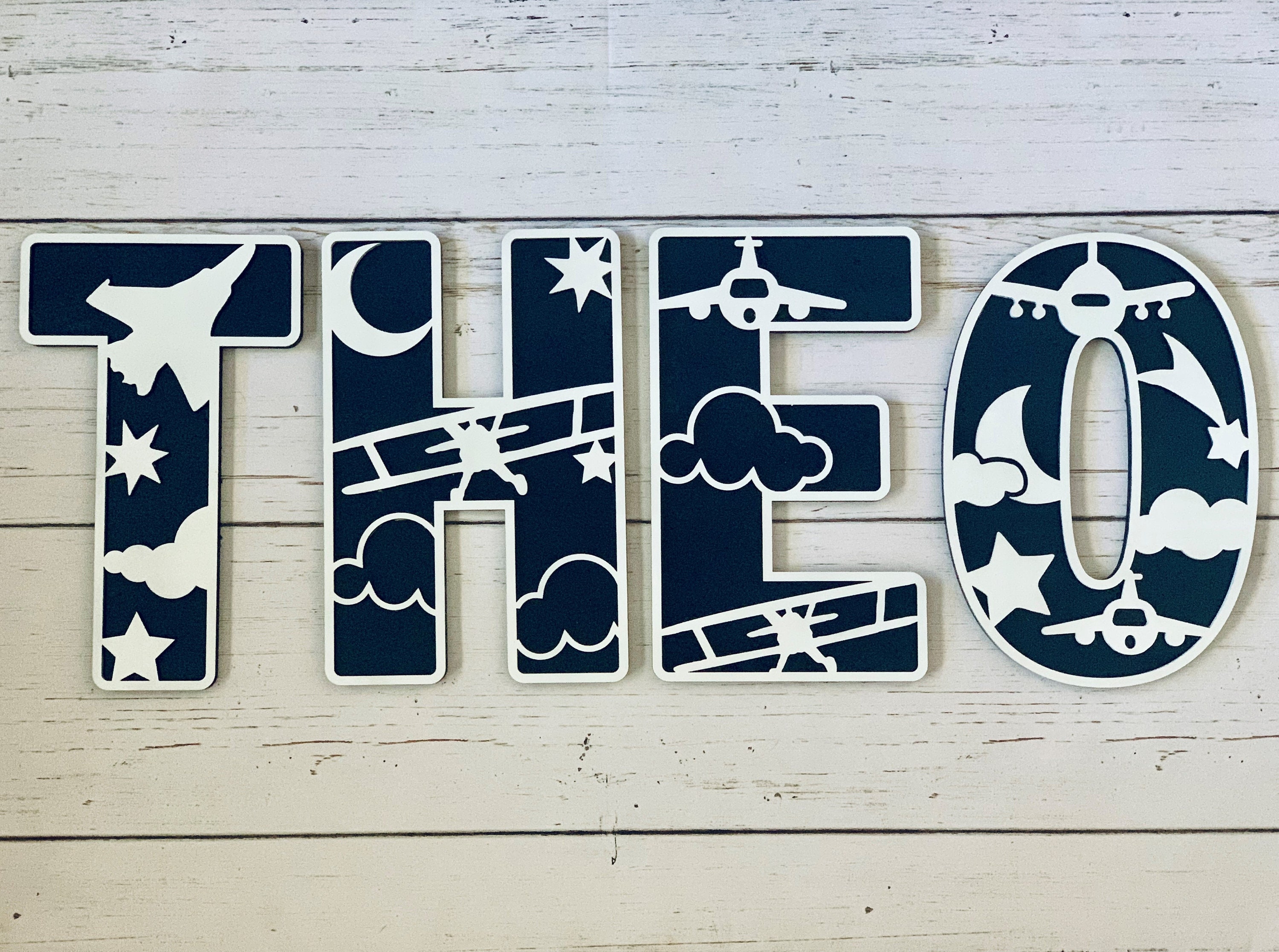 Airplane Name Sign Themed Name Sign Kids Name Sign Kids - Etsy