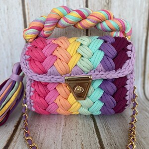 Multi Color Bag/crochet Bag/hand Woven Bag/handmade Bag/colorful Bag ...