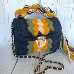 Multi Color Bag/hand Woven Bag/colorful Bag/handmade Bag/crochet Bag ...