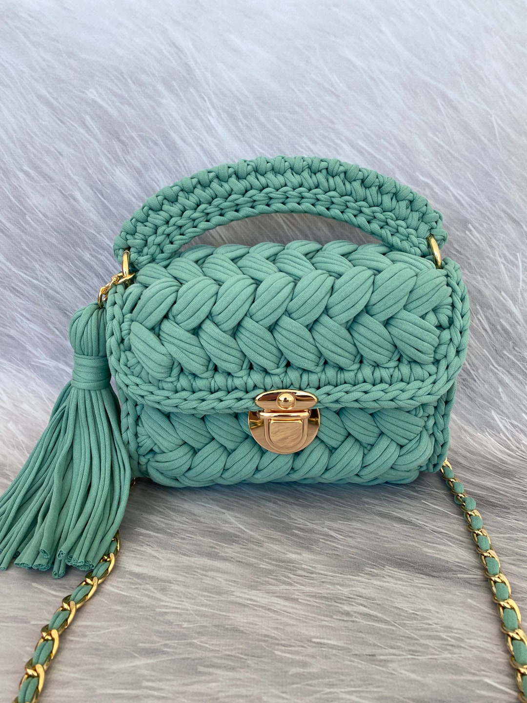 Hand Woven Bag/handmade Bag/crochet Bag/knitted Bag/hand Knitted Bag ...