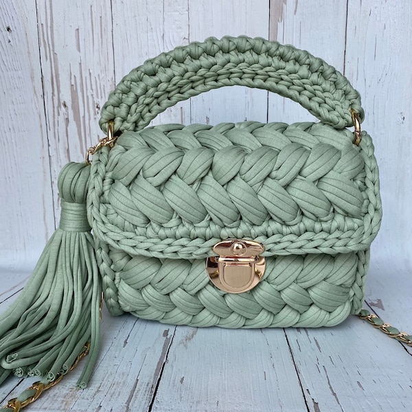 Hand Knit Bag - Etsy