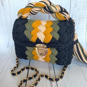 Multi Color Bag/hand Woven Bag/colorful Bag/handmade Bag/crochet Bag ...