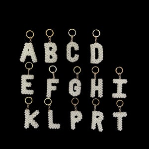 Personalized Pearl Beaded Keychain, Keychain for Woman, Wedding Gift ...