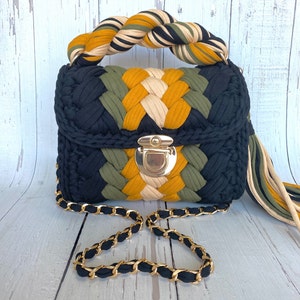 Multi Color Bag/hand Woven Bag/colorful Bag/handmade Bag/crochet Bag ...