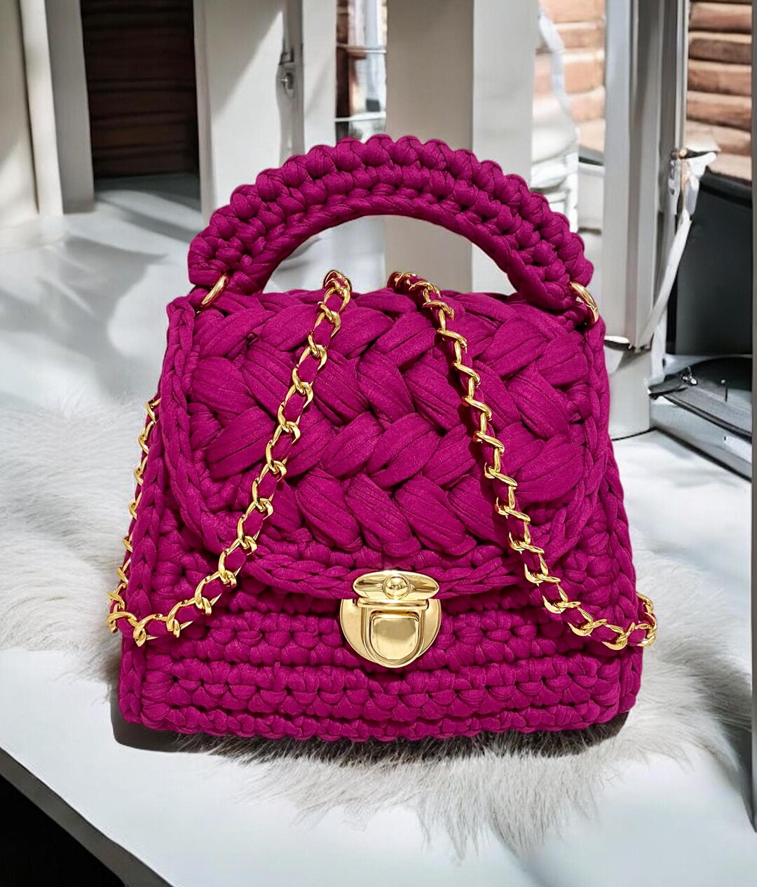 Crochet Bag,hand Woven Bag,capri Luxury Bag,handmade Crochet Bag ...