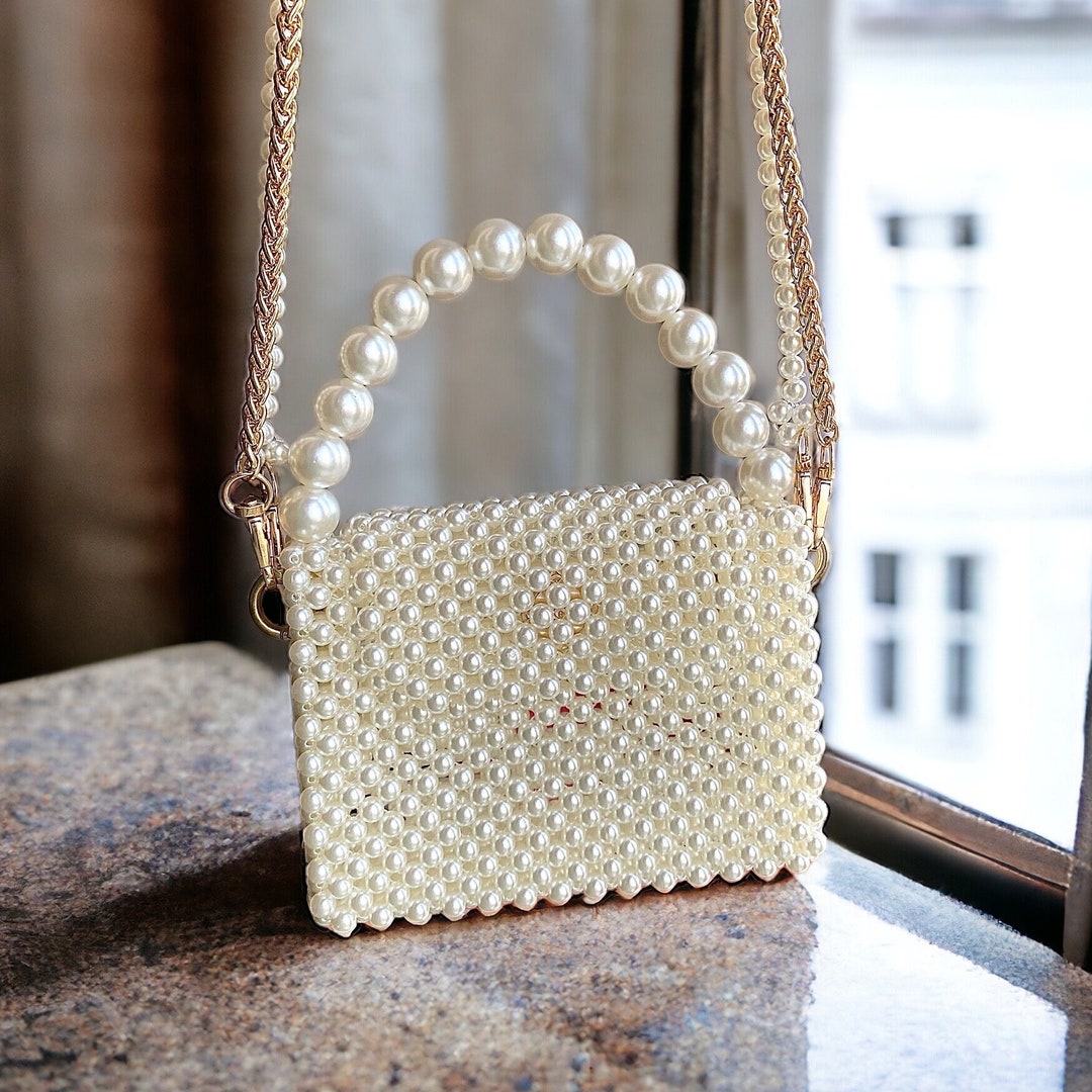 Pearl Beaded Wedding Luxury Bag, Bridesmaid Bag, Women’s Handbag ...