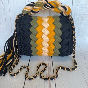 Multi Color Bag/hand Woven Bag/colorful Bag/handmade Bag/crochet Bag ...