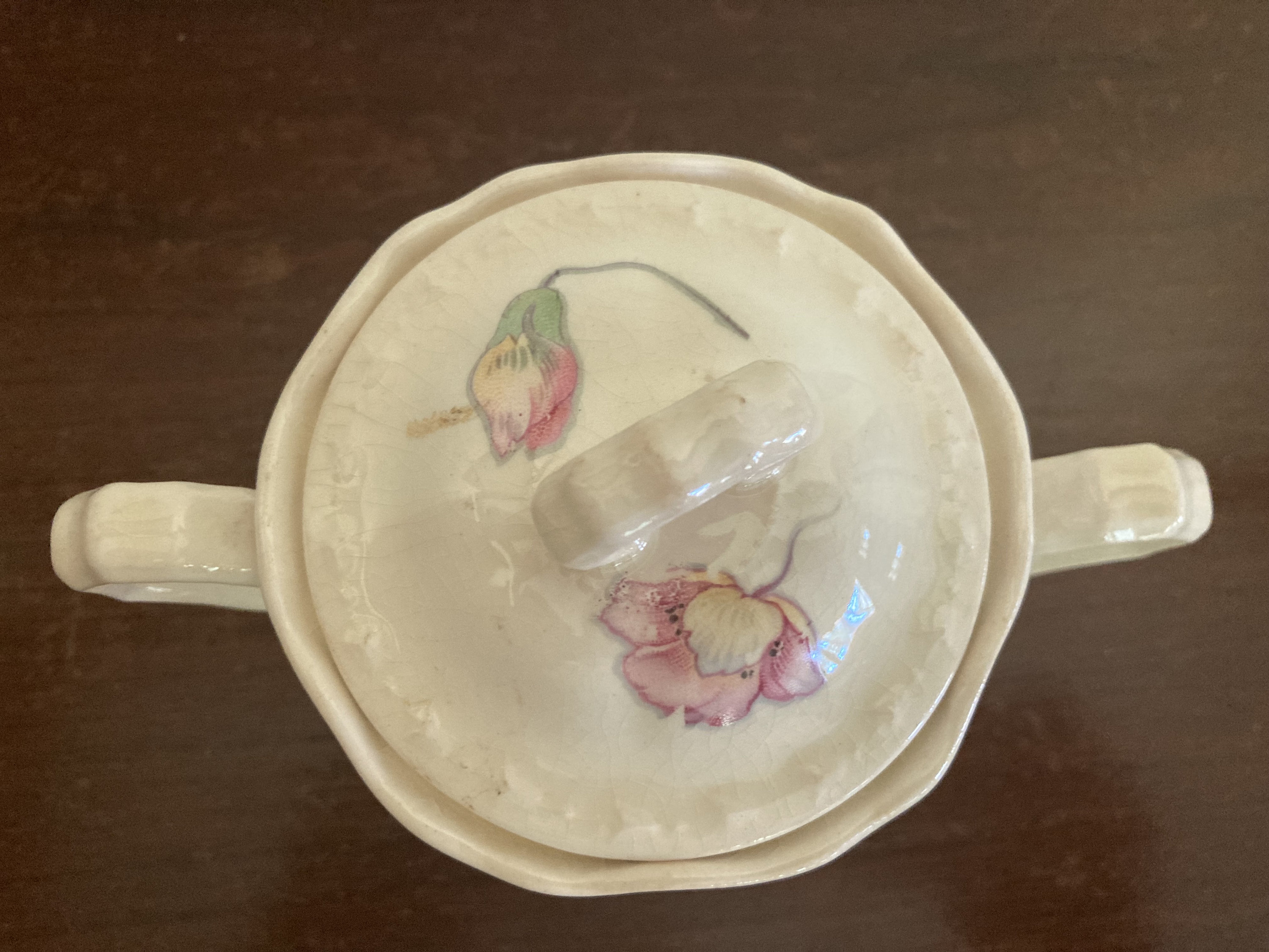 Vintagesugar Bowl, Crooksville China Co., James California Poppy ...