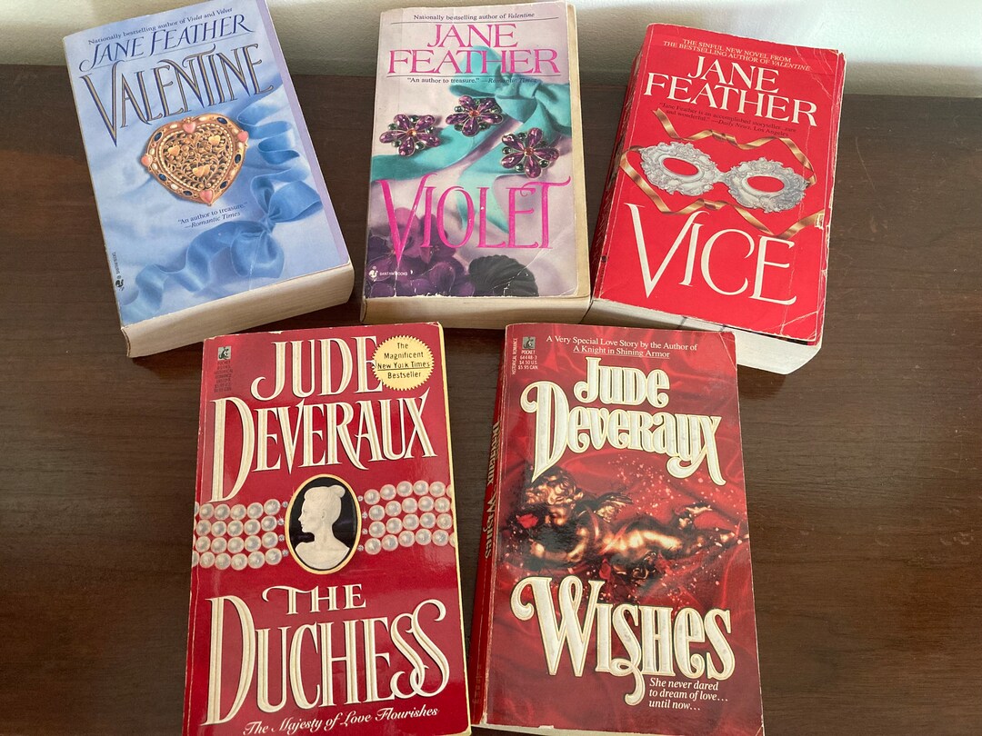 Vintage Romance Paperbacks by Jane Feather and Jude Deveraux - Etsy