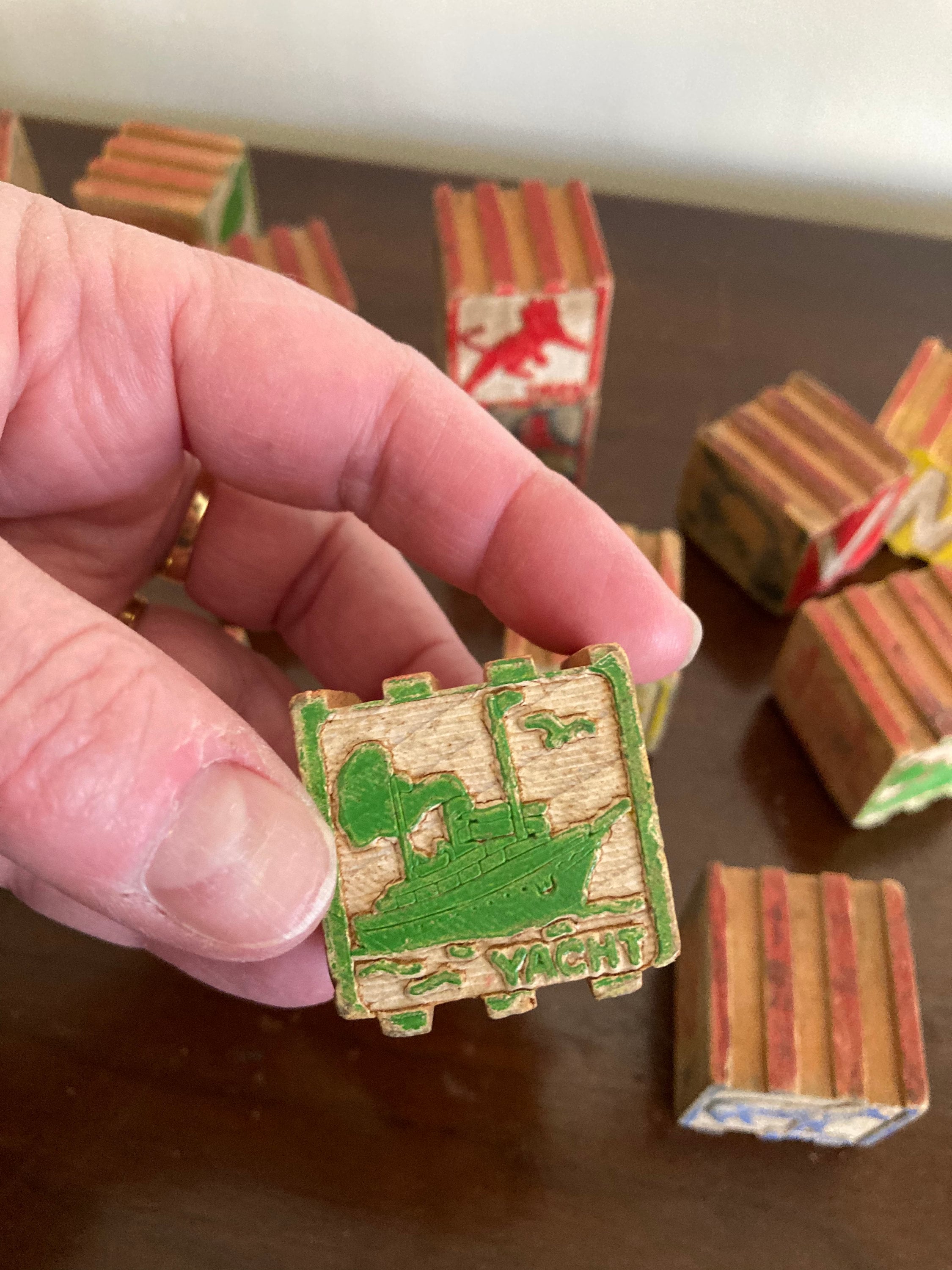 Vintage Stacking Alphabet Blocks 1 1/4 Cubes - Etsy