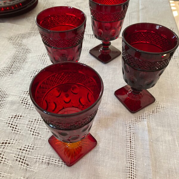 Ruby Red Goblets - Etsy