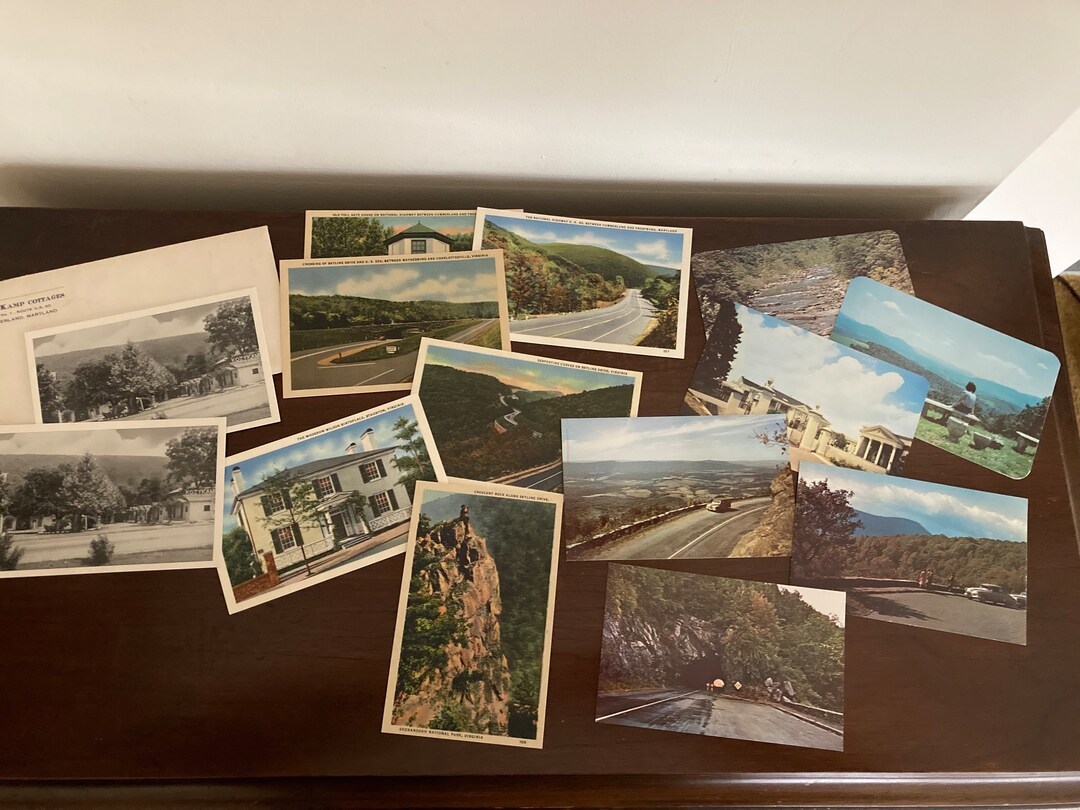 Vintage Postcards From a Road Trip on the Skyline Drive Ca. 1950 - Etsy