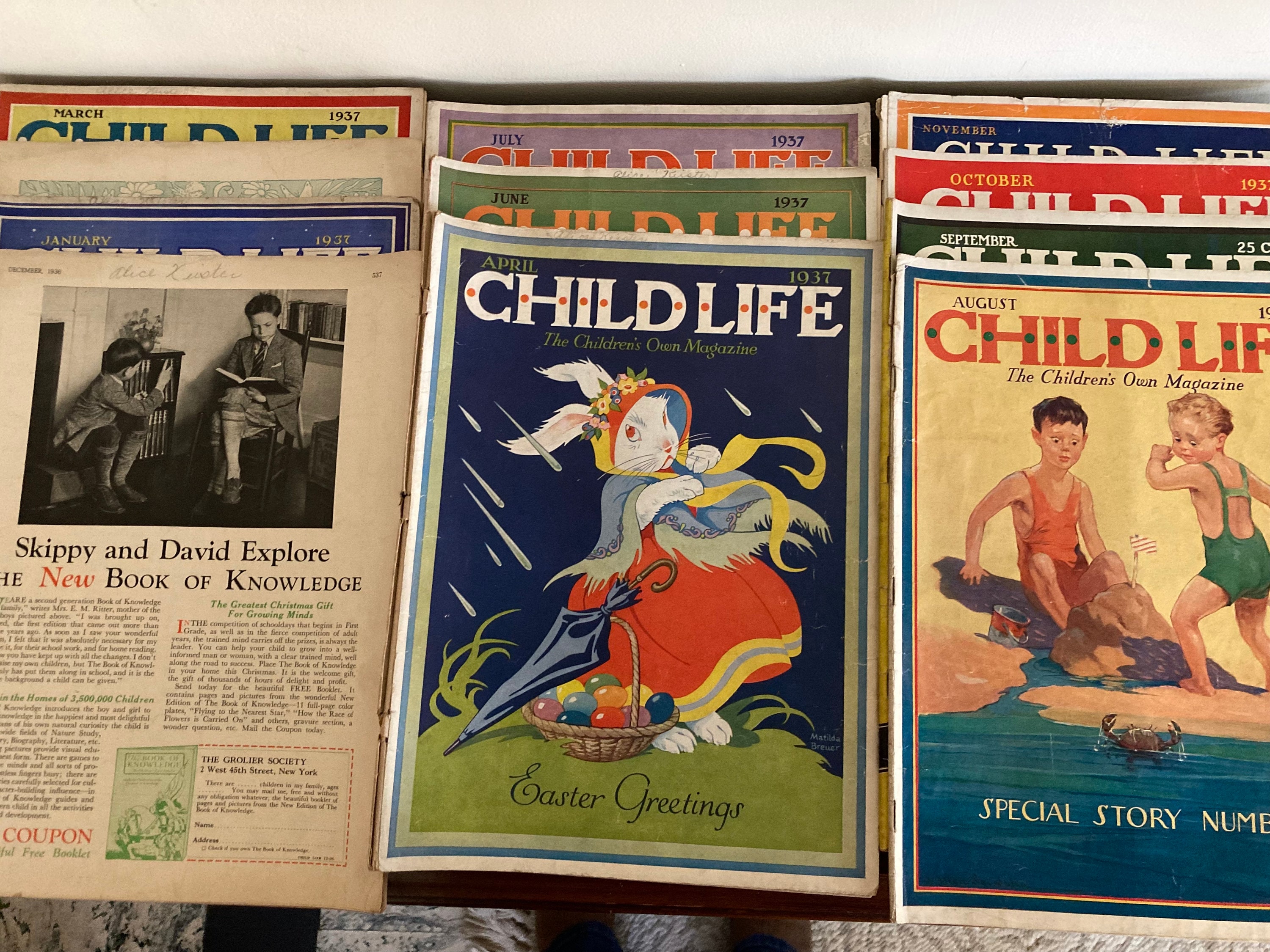 1936-37 Child Life Magazines - Etsy