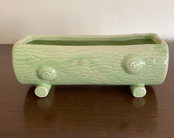 Vintage Green Oval Ceramic Pottery Planter With Clover Motifs - Etsy