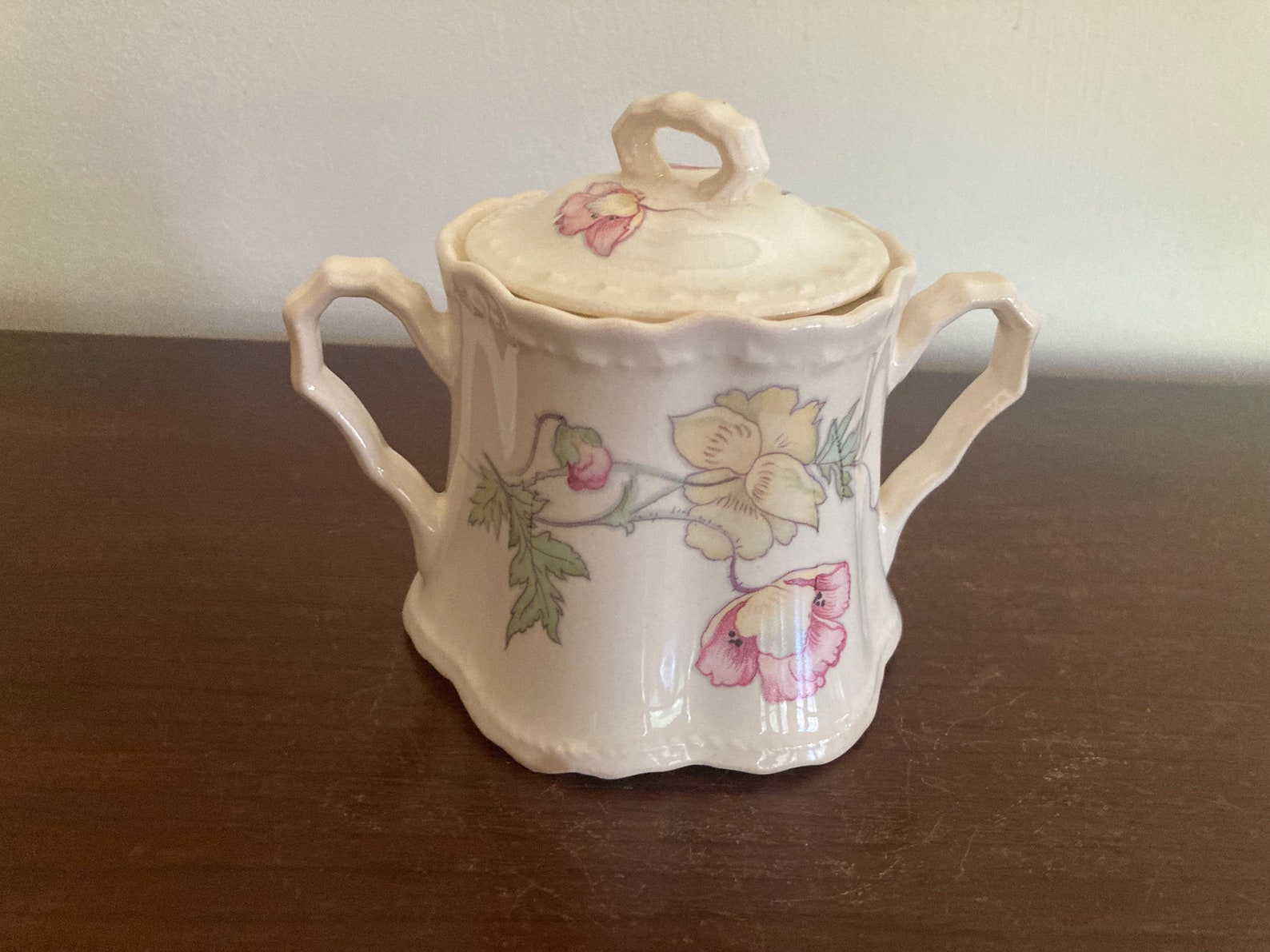 Vintagesugar Bowl, Crooksville China Co., James California Poppy ...