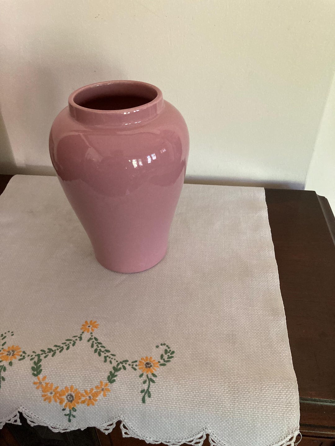 Large MCM Cookson Pottery Vase in Pink - Etsy