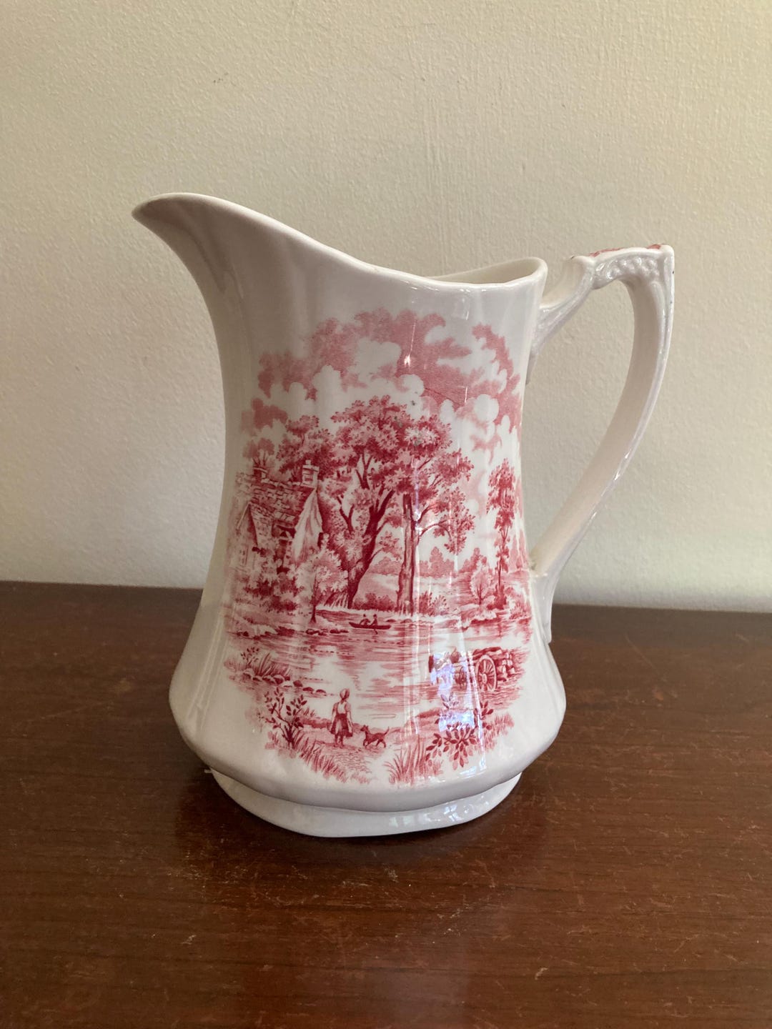 Alfred Meakin, Staffordshire Transfer Ware Pitcher, Edinburgh Pattern ...