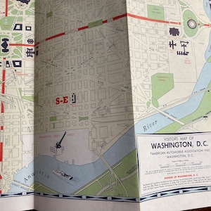 AAA Road Maps 1960s Southeastern States, Washington DC - Etsy