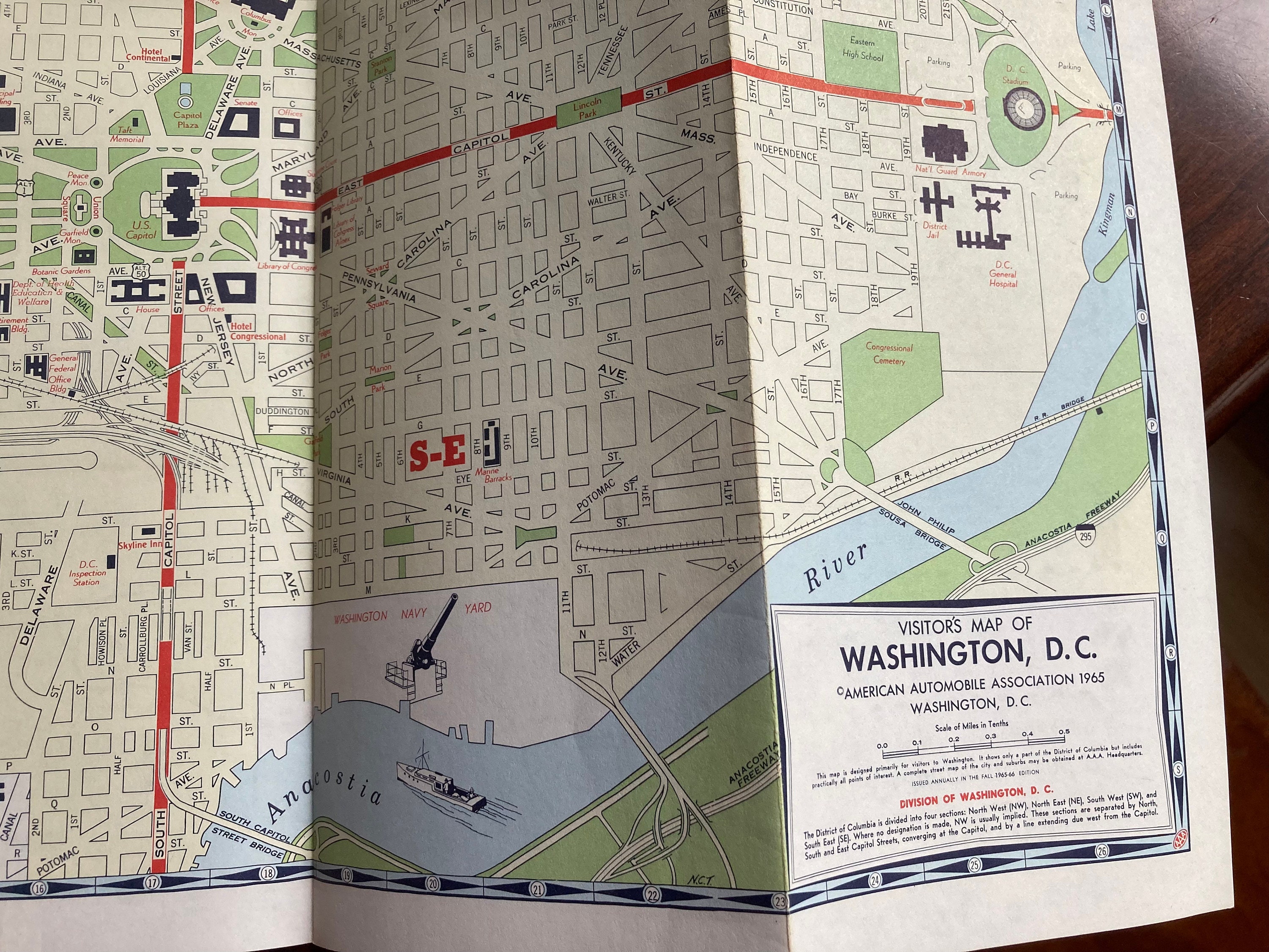 AAA Road Maps 1960s Southeastern States, Washington DC - Etsy