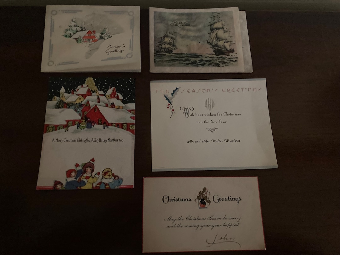 1920s- 1930s Christmas Cards Set#7 - Etsy