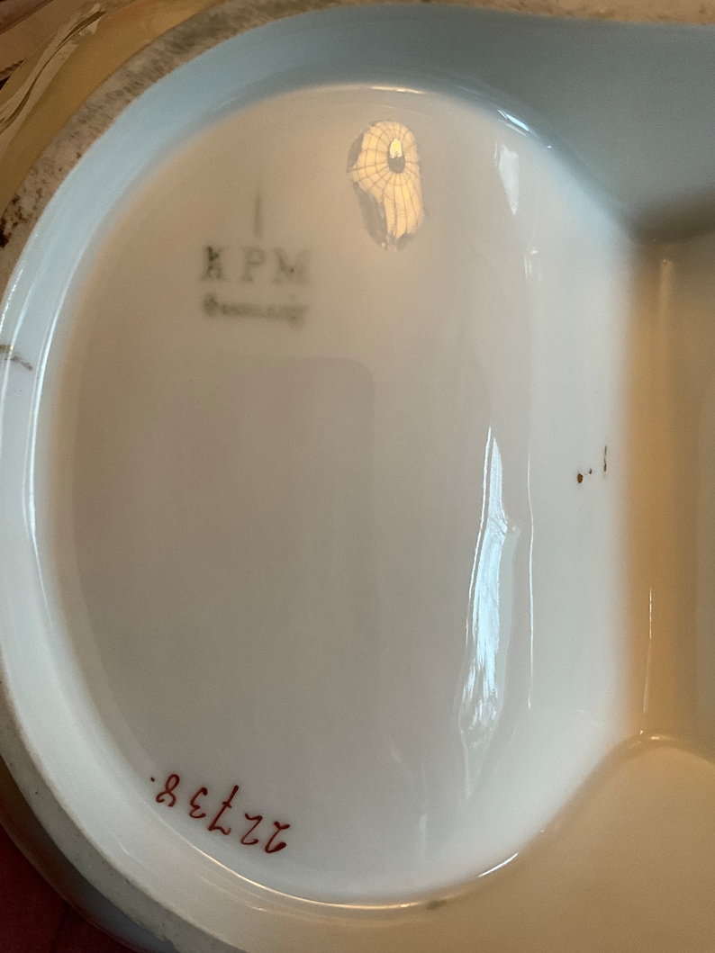 Antique Carl Krister KPM Germany Antique Porcelain Divided Handled ...