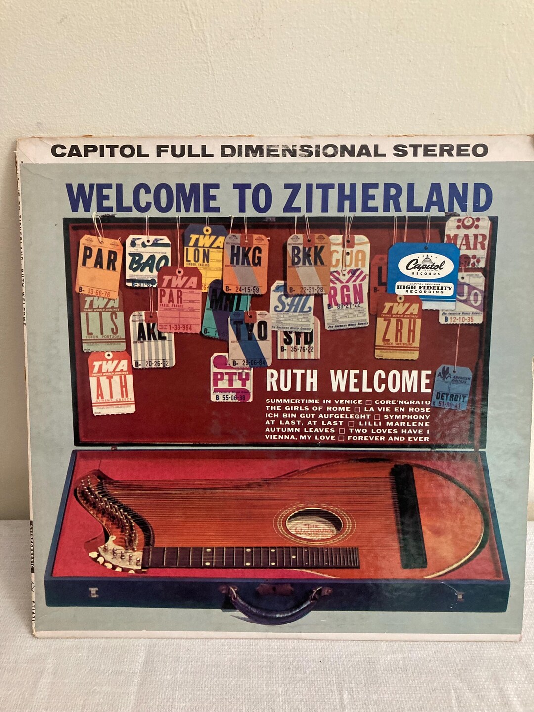 Welcome to Zitherland, 1960 Stereo LP, Ruth Welcome, Zitherist - Etsy