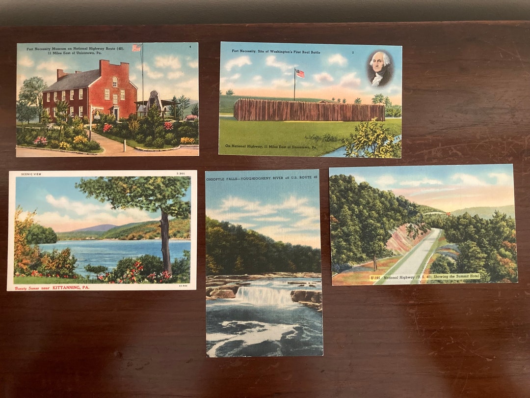 Vintage Linen Textured Postcards From Pennsylvania Ca 1940-1950 - Etsy