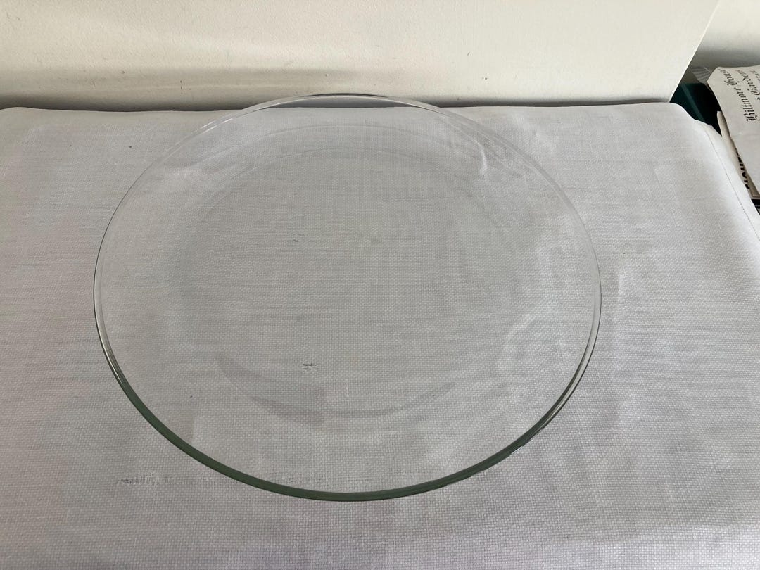 Clear Round Glass Platter 12 3/4” Diameter, Almost 1/4” Thick Glass - Etsy